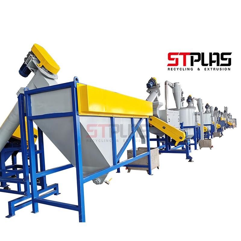 1000kg/h Hot Wash Crushing Drying Pet Bottle Washing Line for floating ...