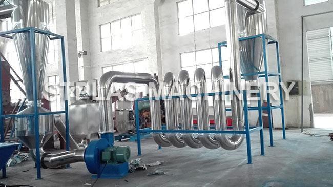 High Capacity Plastic Washing Line Pipe Dryer System For Drying Plastic ...