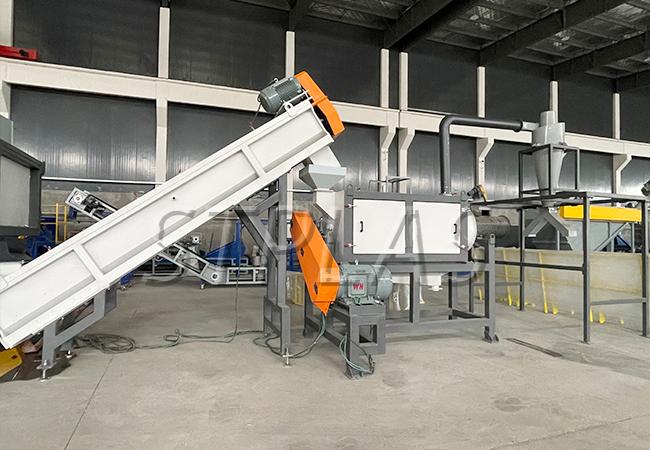 156kw 1000kg/H SUS304 HDPE Washing Line for drums/bottles/baskets ...