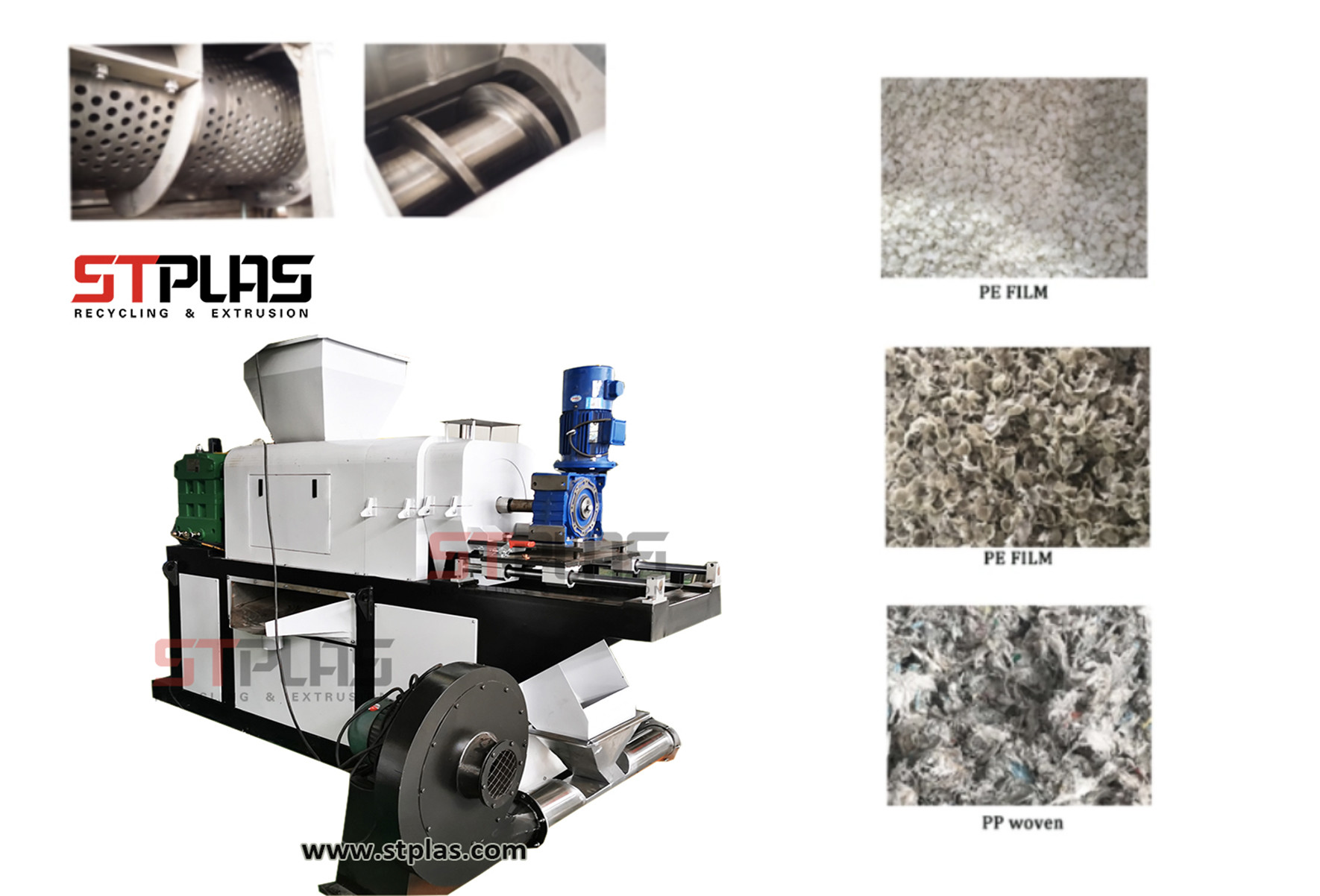 Single Screw Semi Plasticized Pellets Plastic Squeezing Machine